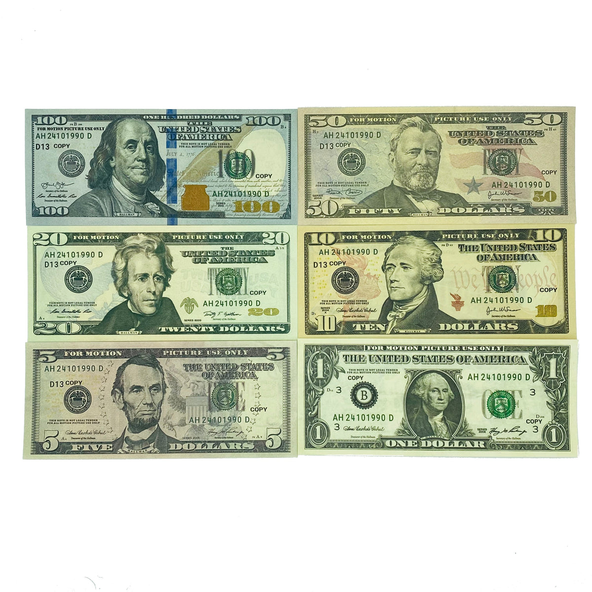 25 Pcs 6 Different Mix Prop Money-Double Sided Full Print Play Game ...