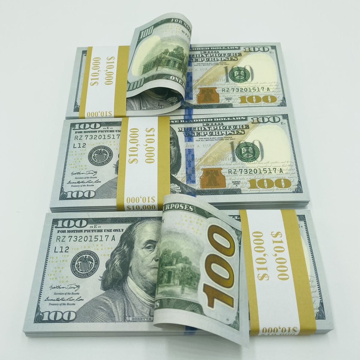 400 Pcs $100 Prop Movie Money Replica 2 Sided Looks Real Full Printed ...
