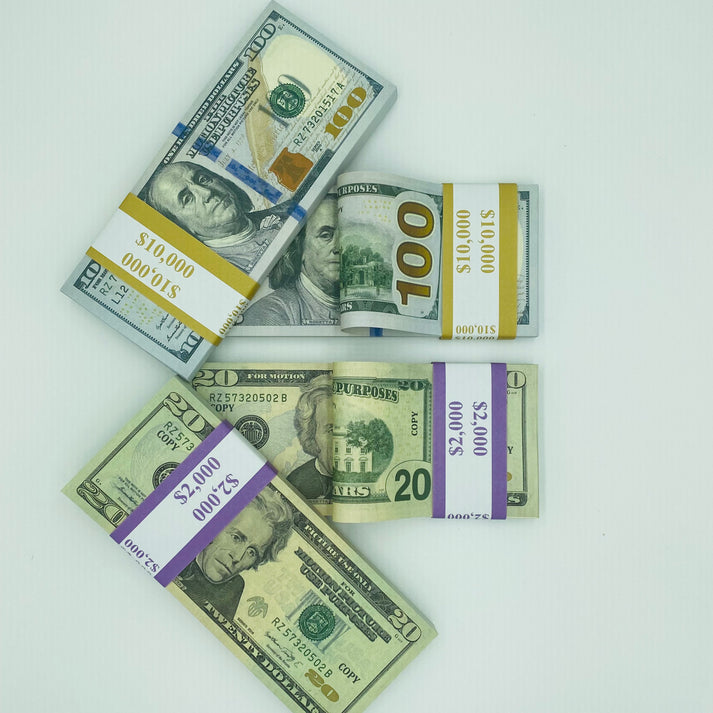 Prop Money Replica Double Sided Full Print Fake 300 Pcs $100,$20 ...